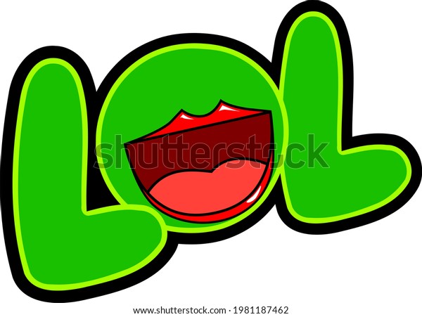 Lol Twitch Text Emote Vector Illustration Stock Vector (Royalty Free ...