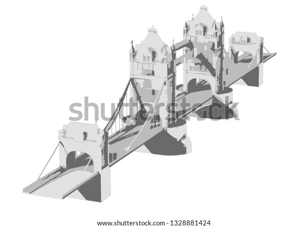 London Bridge Vector Stock Vector (Royalty Free) 1328881424 | Shutterstock