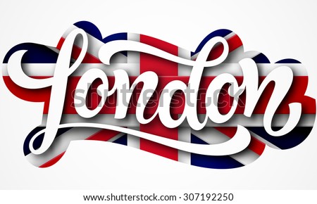 Стоковая векторная графика «London Brush Style Dynamic Hand Lettering ...