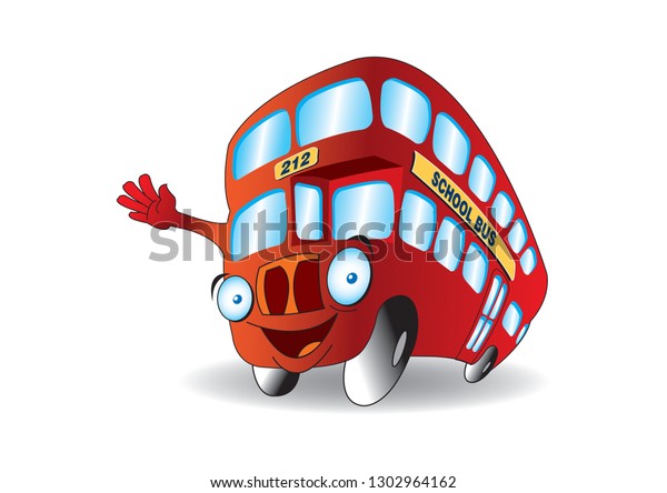 London Bus Cartoon Stock Vector (Royalty Free) 1302964162 | Shutterstock