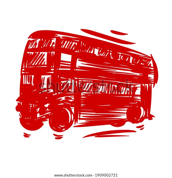 London Bus Icon Logo Vector Hand Stock Vector (Royalty Free) 1909002721 ...