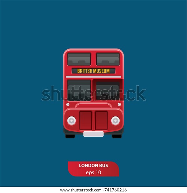 London Bus Symbol Flat Vector Illustration Stock Vector (Royalty Free ...