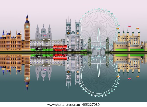 London City Skyline Abstract Vector Color Stock Vector (Royalty Free ...