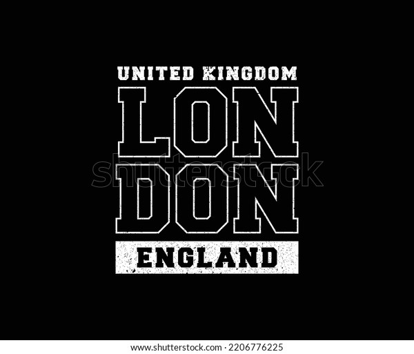 London England Typography Vector Tshirt Design Stock Vector (Royalty ...