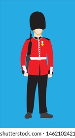 London Guard Flat Illustration Vector Stock Vector (Royalty Free ...