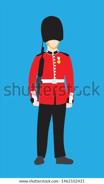 London Guard Flat Illustration Vector Stock Vector (Royalty Free ...