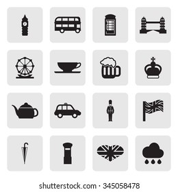 London Icon Set Stock Vector (Royalty Free) 342277319