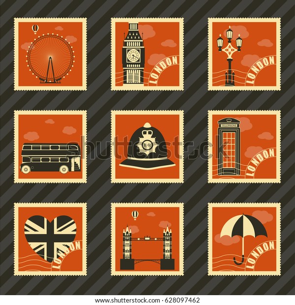 London Icon Set Stock Vector (Royalty Free) 628097462 | Shutterstock