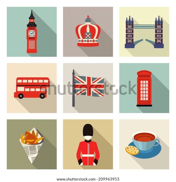 London Icons Stock Vector (Royalty Free) 209963953 | Shutterstock