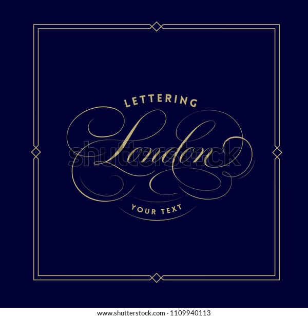 London Lettering Design Stock Vector (Royalty Free) 1109940113 ...