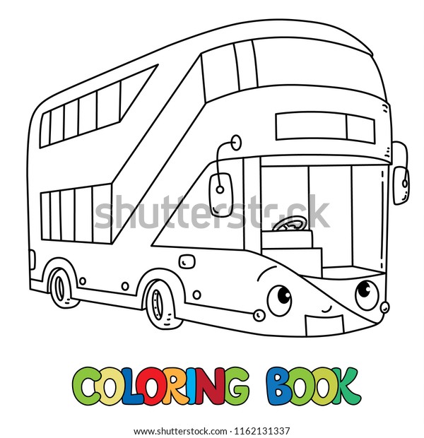 London Modern Doubledecker Bus Coloring Book Stock Vector (Royalty Free ...