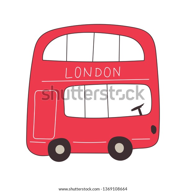 London Red Bus Cartoon Vector Illustration Stock Vector (Royalty Free ...