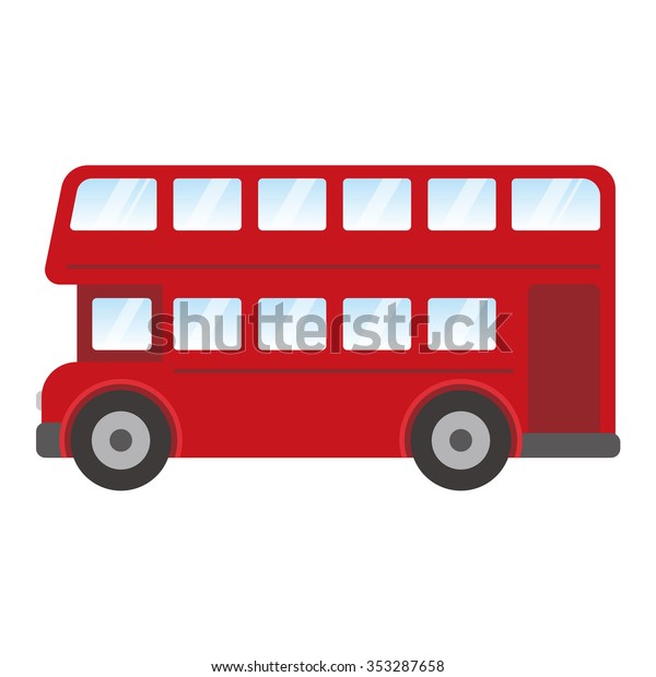 London Red Bus Vector Illustration Isolated Stock Vector (Royalty Free ...