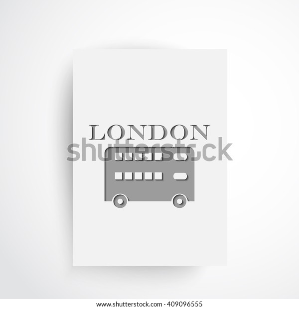 London Symbol Red Bus Double Decker Stock Vector (Royalty Free ...