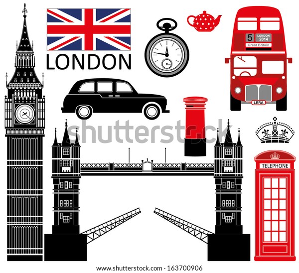 London Symbols Set Stock Vector (Royalty Free) 163700906