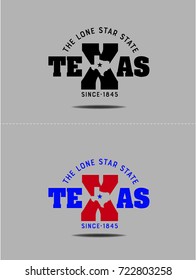Lone Star State Texas Logo Stock Vector (Royalty Free) 722803258 ...