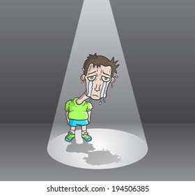 Lonely Child Stock Vector (Royalty Free) 194506385 | Shutterstock
