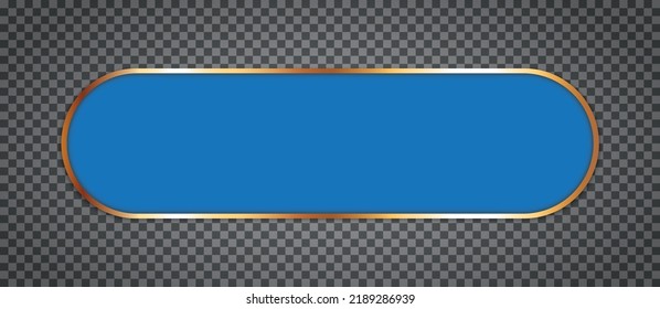 Long Blue Ribbon Banner Button Gold Stock Vector (Royalty Free ...