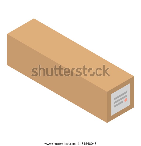 Long Carton Parcel Icon Isometric Long Stock Vector (Royalty Free ...