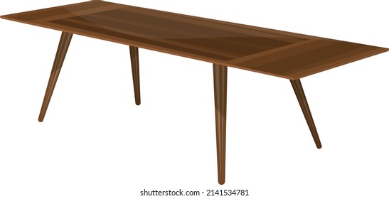 Long Dining Room Table Illustration Vector Stock Vector (Royalty Free ...