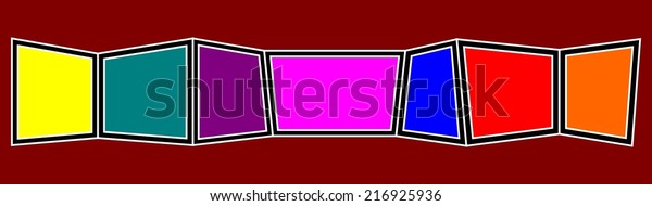 Long Folded Colored Paper Perspective Your Stock Vector (Royalty Free ...