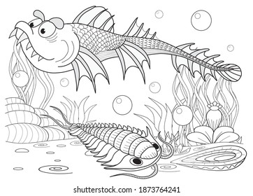 Coloring Page Cute Axolotl Patterned Style Stock Vector (Royalty Free ...