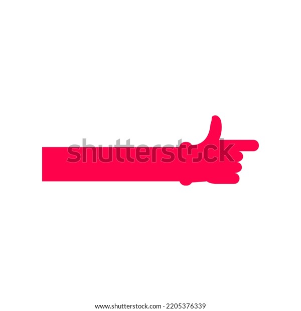 Long Hand Pointing Direction Index Finger Stock Vector (Royalty Free ...