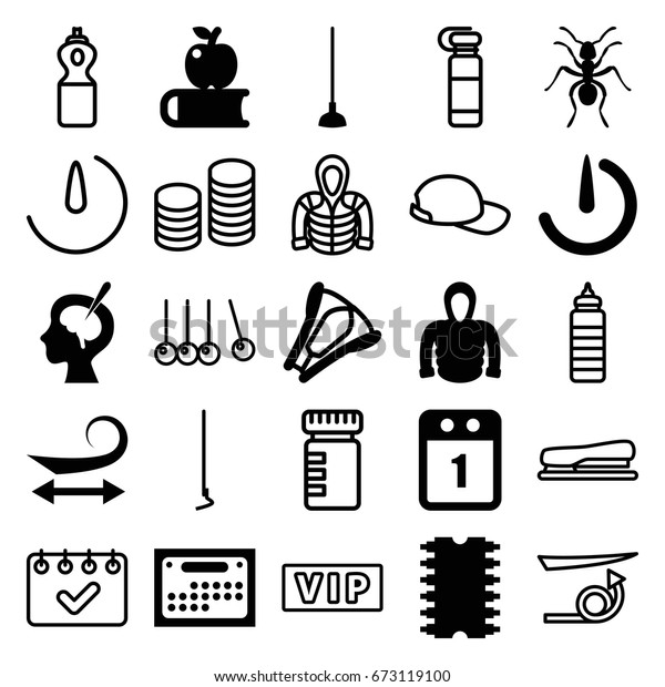 Long Icons Set Set 25 Long Stock Vector (Royalty Free) 673119100 ...
