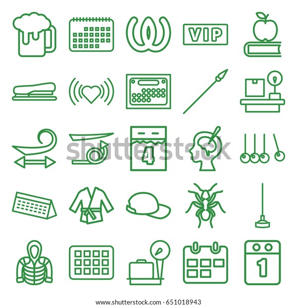 Long Icons Set Set 25 Long Stock Vector (Royalty Free) 651018943
