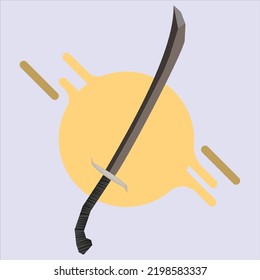 Long Indian Battle Sword War Medieval Stock Vector (Royalty Free ...