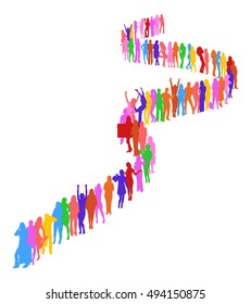 Long Line People Stock Vector (Royalty Free) 494150875