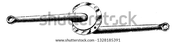 Long Metal Piece Attached Frame Connects Stock Vector (Royalty Free ...