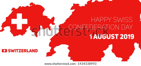 Long Narrow Poster Happy Confederation Day Stock Vector (Royalty Free ...