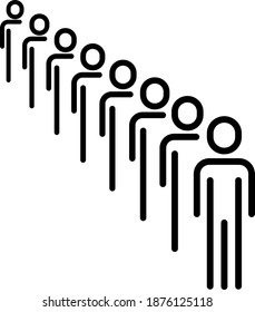 Long Queue Icon Vecto Illustration Stock Vector (Royalty Free ...