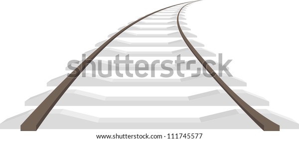 Long Rails Isolated Vector Illustration Stock Vector (Royalty Free ...