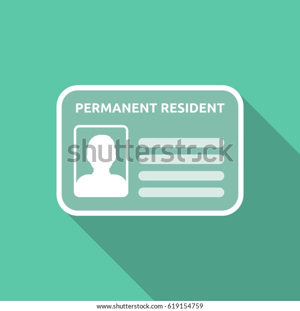 Long Shadow Illustration Green Card Stock Vector (Royalty Free ...