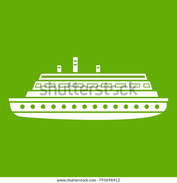 Long Ship Icon White Isolated On Stock Vector (Royalty Free) 793698412 ...