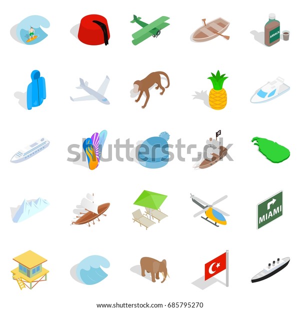 Long Shot Icons Set Isometric Set Stock Vector (Royalty Free) 685795270 ...