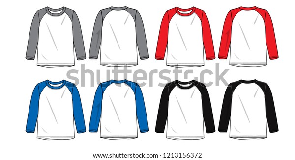 Long Sleeve Vector Shirt Template Design Stock Vector (Royalty Free ...