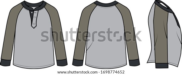 Long Sleeved Tshirt Shoulder Slope Vector Stock Vector (Royalty Free ...