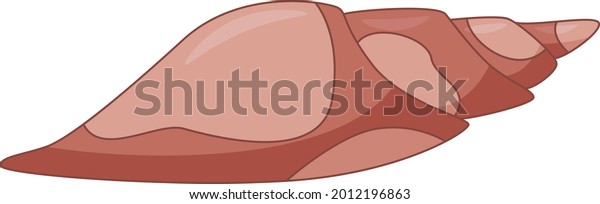Long Spiral Cartoon Swirling Shell Spots Stock Vector (Royalty Free ...
