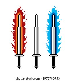 Long Sword Fire Ice Blade Weapon Stock Vector (Royalty Free) 1973793953 ...