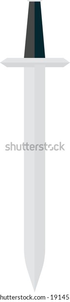 Long Sword Illustration Vector On White Stock Vector (Royalty Free ...