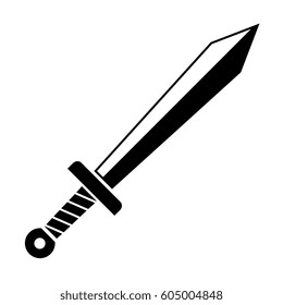 Gladius Roman Sword Flat Vector Icon Stock Vector (Royalty Free) 1558198760