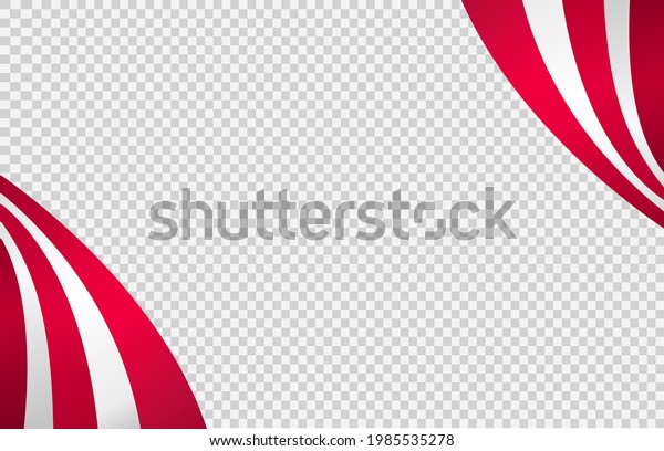 Long Waving Flag American Isolated On Stock Vector (Royalty Free ...