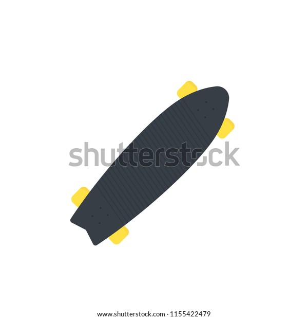 Longboard Top View Vector Illustration Stock Vector (Royalty Free ...