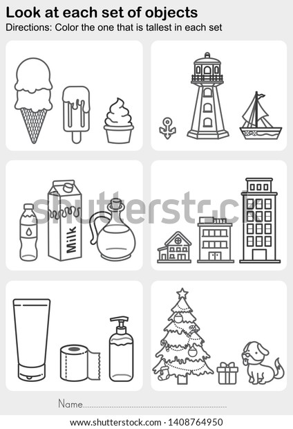 Look Each Set Objects Color One Stock Vector (Royalty Free) 1408764950 ...