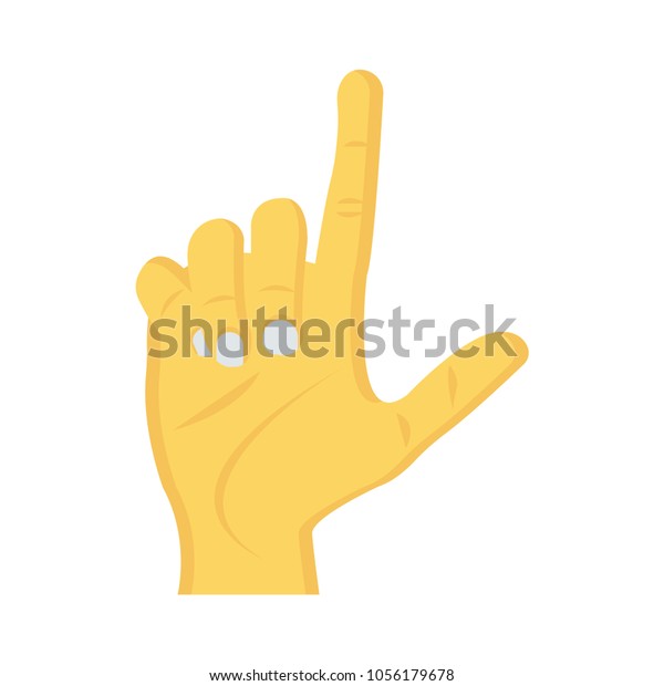 Look Hand Sign Stock Vector (Royalty Free) 1056179678 | Shutterstock