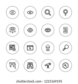 Look Icon Set Collection 16 Outline Stock Vector (Royalty Free ...