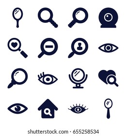 Look Icon Collection 7 Look Filled Stock Vector (Royalty Free ...